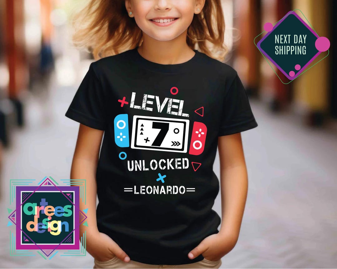 Custom Birthday Boy Level up Shirt Level up Shirt Custom Age Custom ...