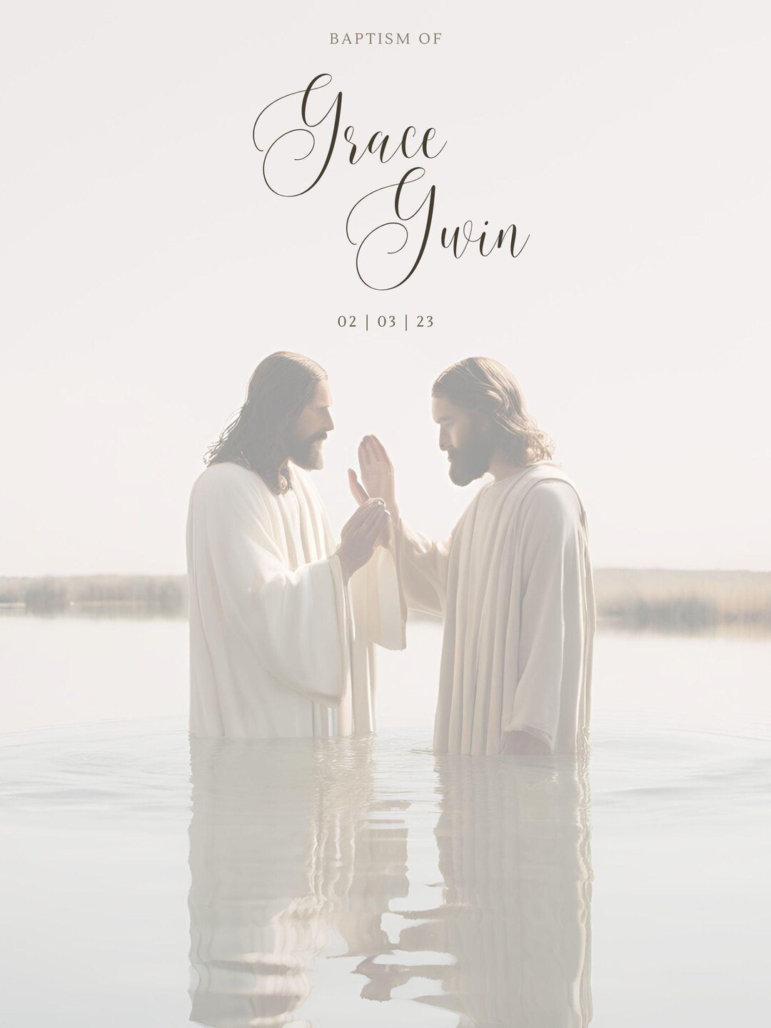 LDS Baptism Poster | Printable & Customizable Baptism Sign | Instant ...