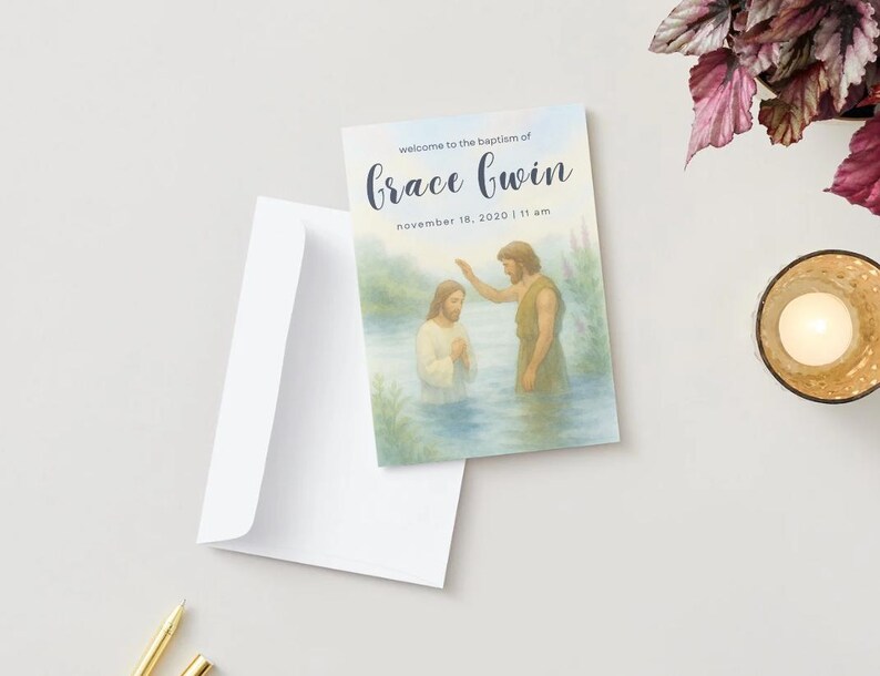 LDS Baptism Program Template: Customizable Printable Keepsake (digital ...