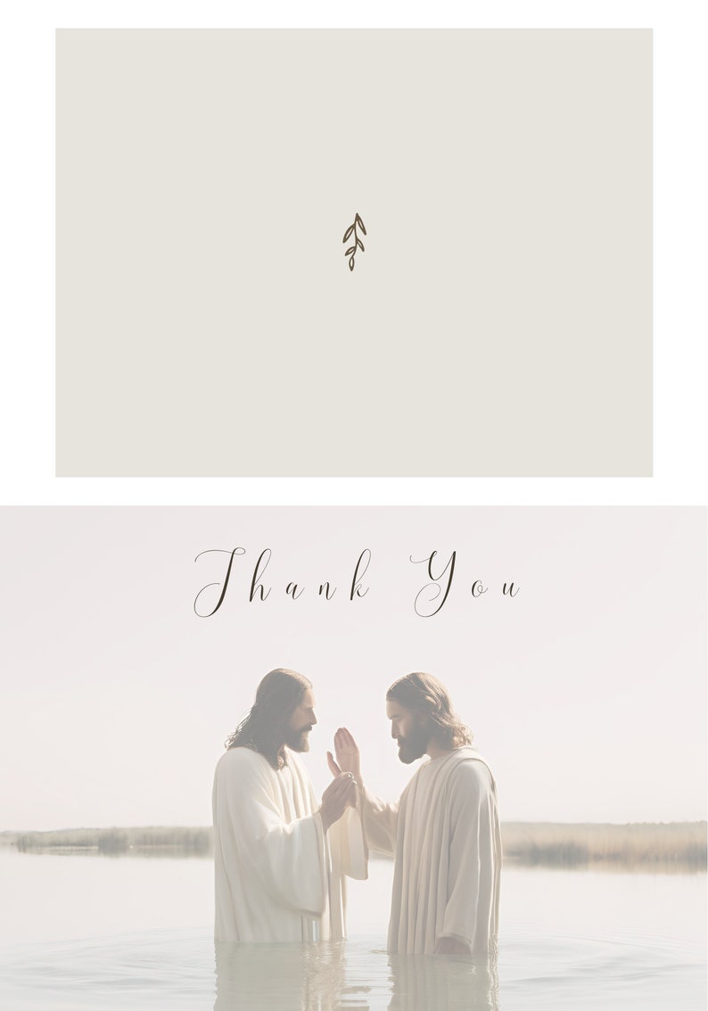 LDS Baptism Thank You Card Template: Customizable Printable (digital ...