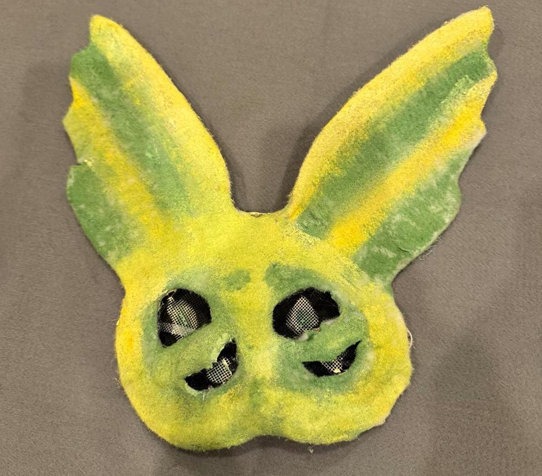 Toxic Waste Long Eared Cat Mask - Handmade Furry Cosplay Mask - Etsy