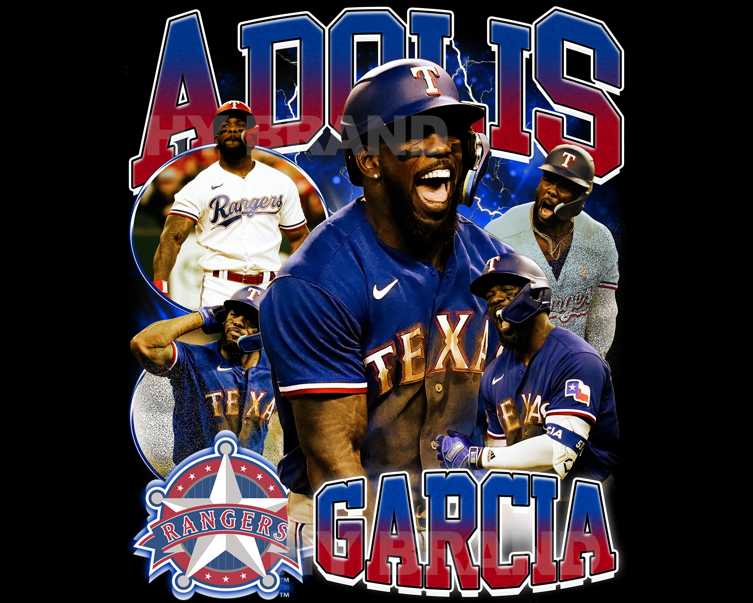 Adolis Garcia Rangers PNG T Shirt Design. PNG Digital 4500x5100 Px ...