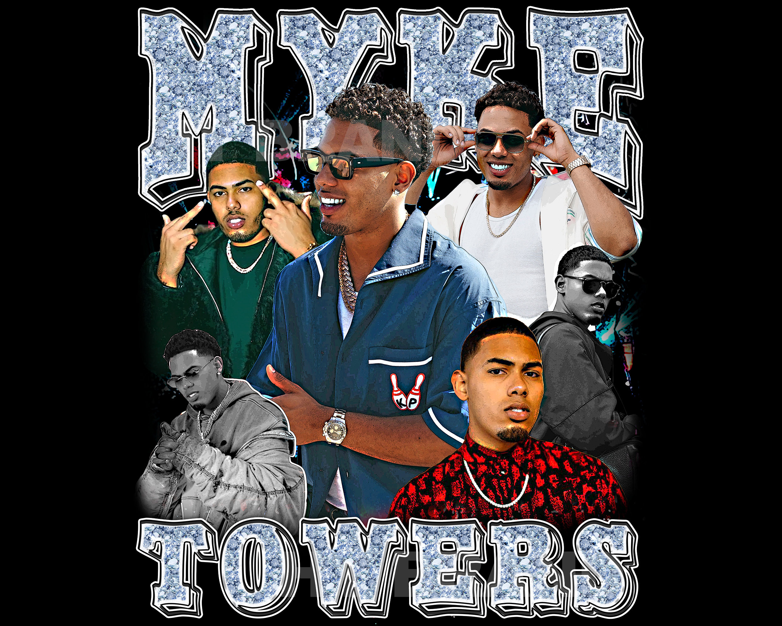Myke Towers Png, Listo para imprimir, diseño imprimible, artista hiphop ...