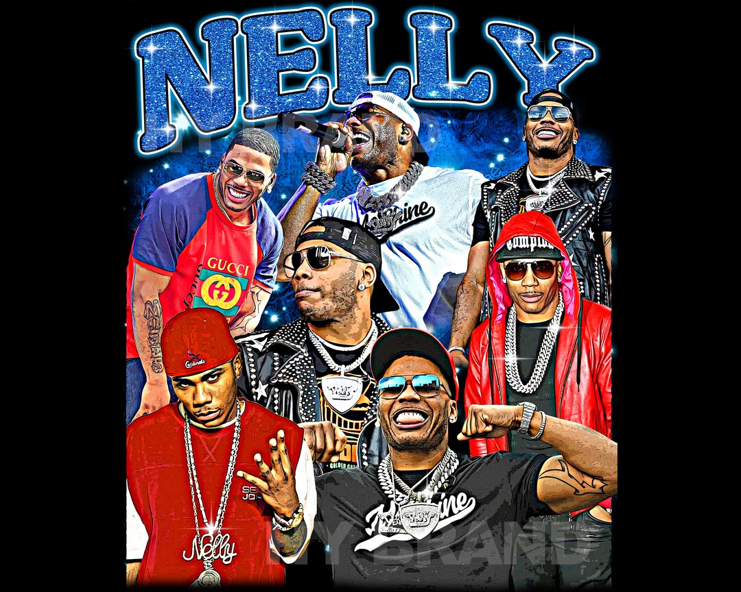 NELLY PNG T Shirt Design. PNG Digital 4500x5100 Px. Retro, 90s Vintage ...