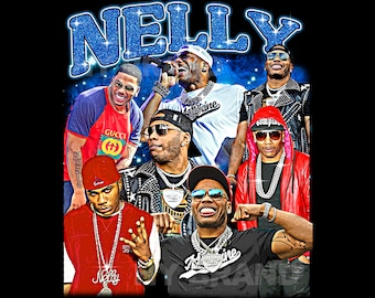 Nelly PNG T Shirt Design. PNG Digital 4500x5100 Px. Retro, 90s Vintage ...