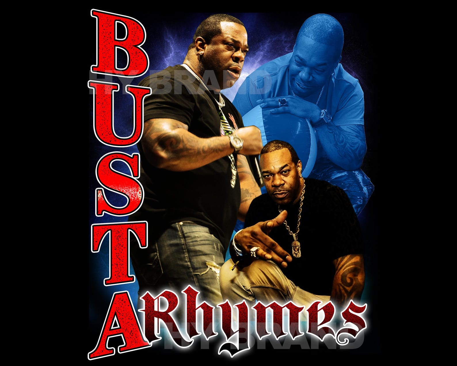 Busta Rhymes T Shirt Design PNG, Vintage Rap Bootleg Png, Instant ...