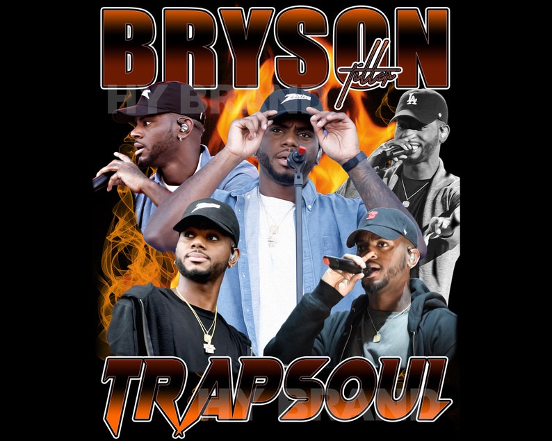 Bryson Tiller PNG T Shirt Design. PNG Digital 4500x5100 Px. Retro, 90s ...