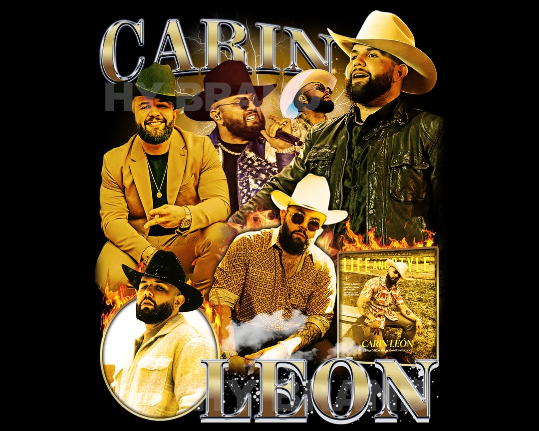 Carin Leon PNG T Shirt Design. PNG Digital 4500x5100 Px. Retro, 90s ...