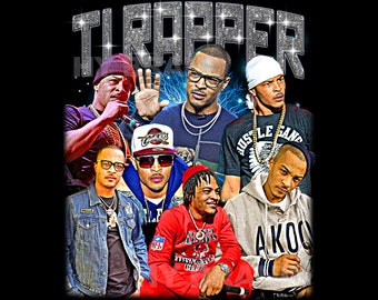 TI Rapper Png, TI Rapper T-shirt PNG Ti Png, Vintage Oversized Sport ...