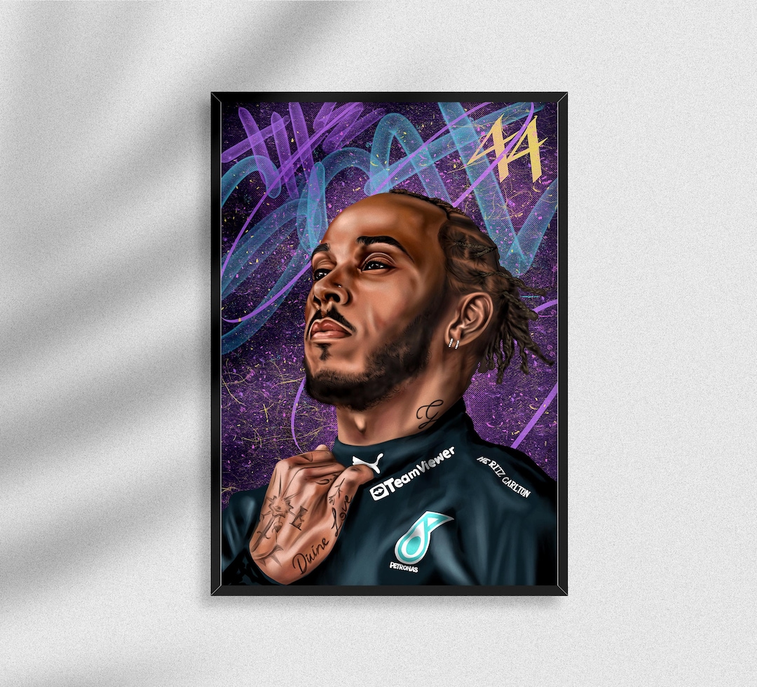 F1 Lewis Hamilton Drawing Poster Formula 1 Poster, F1 Art Work, Formula ...