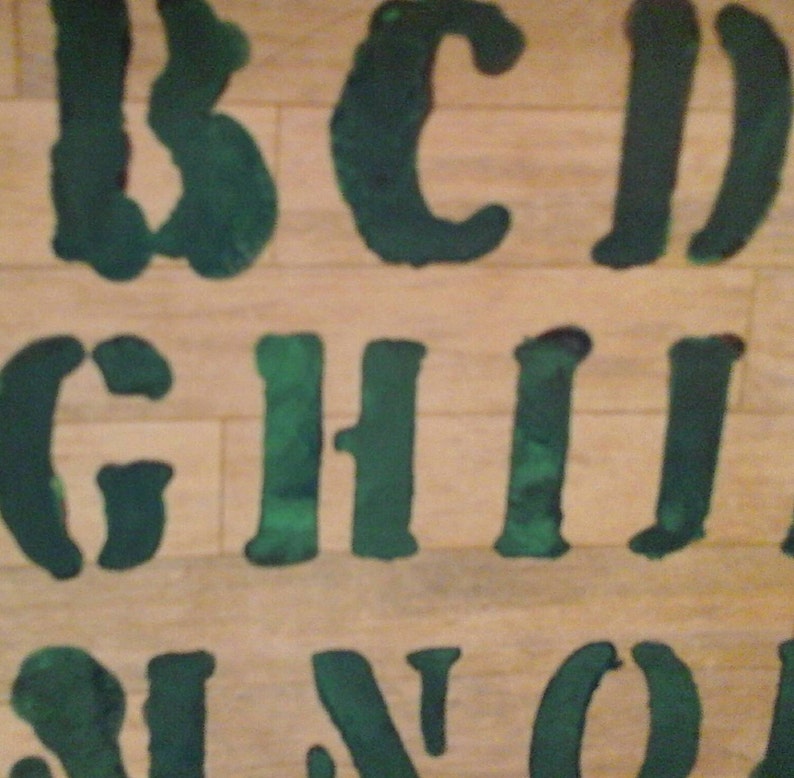 Alphabet in Blue and Green - Etsy