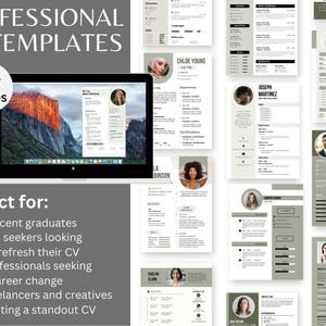 Professional CV Templates Instant Download - Etsy