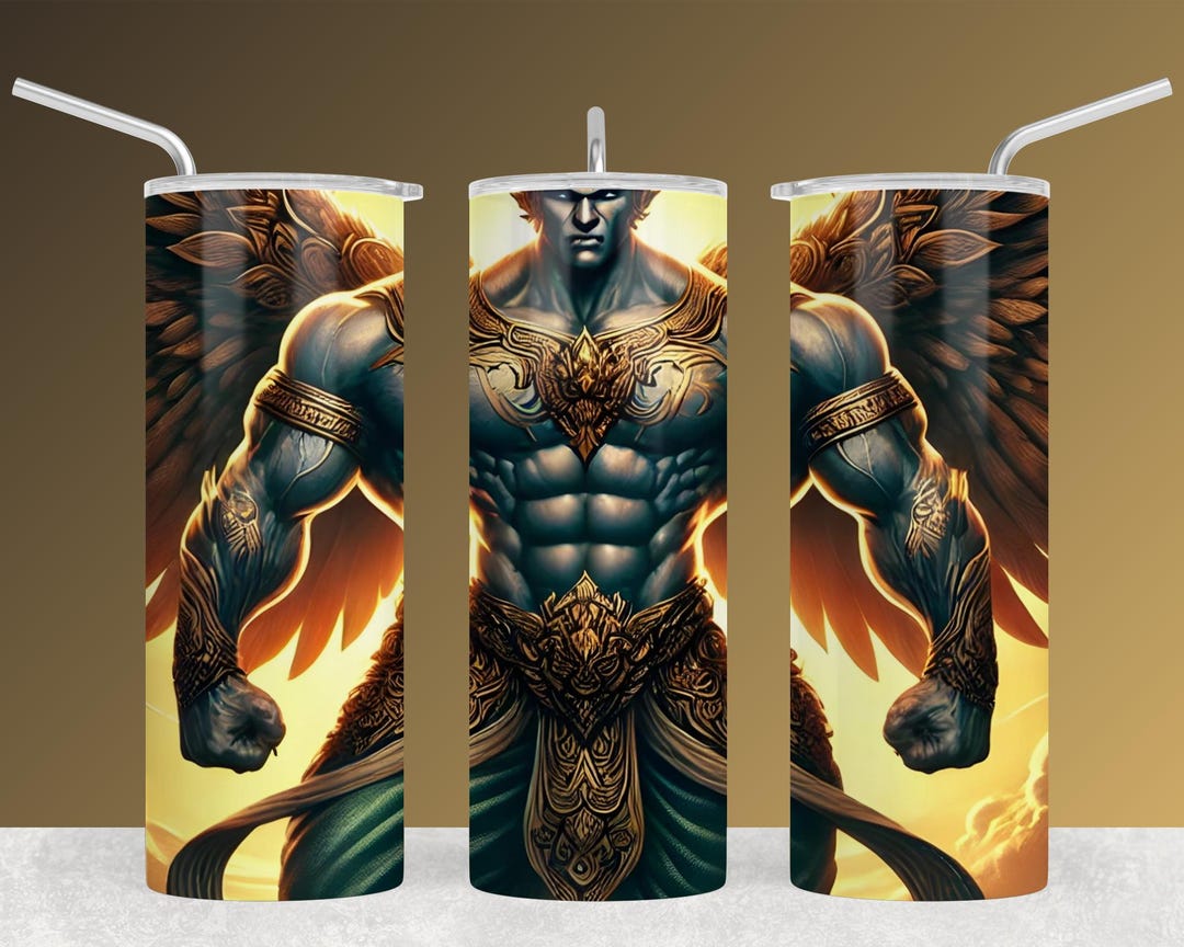 Majestic Winged Garuda Bird Warrior Sublimation Design for 20 Oz ...