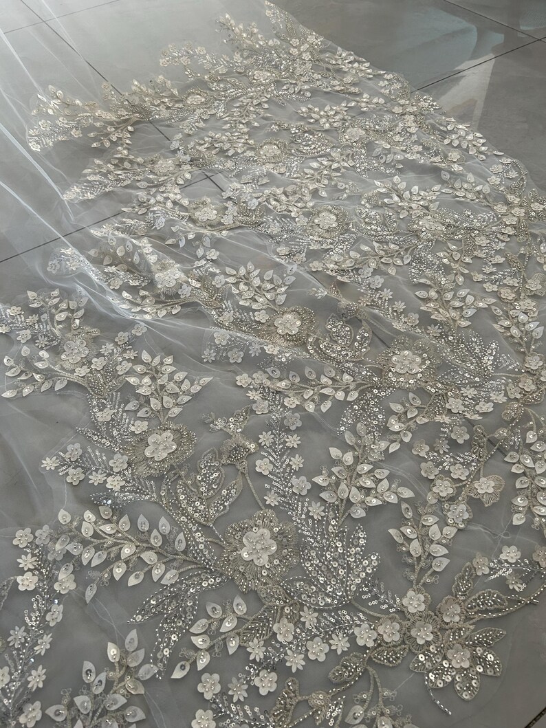 Luxury Beaded Sequined Wedding Veil Long Trailing Veil - Etsy