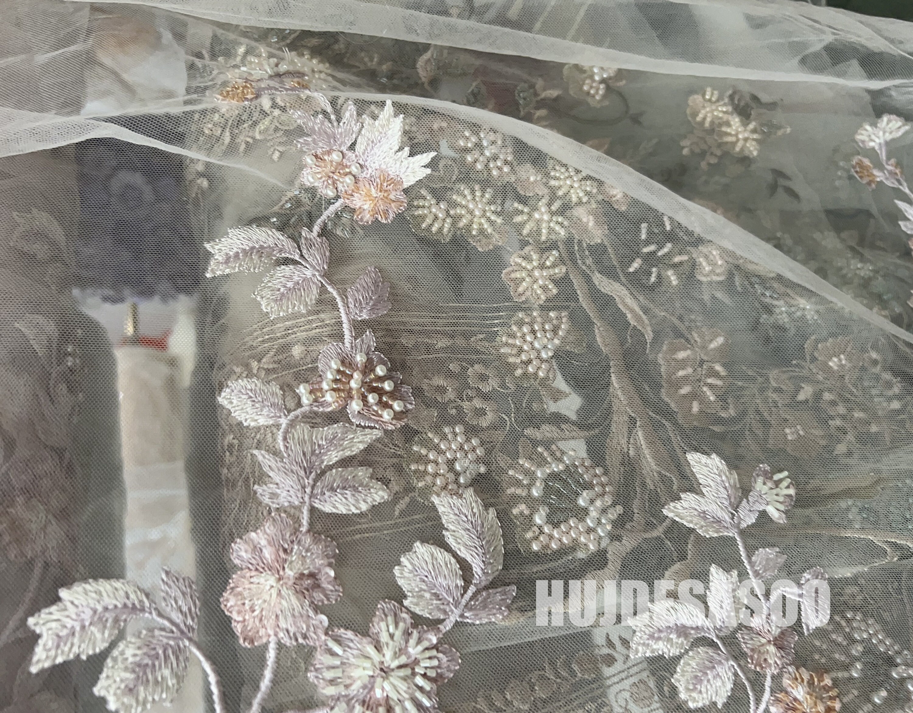 New Lace Embroidery Beaded Tube Embroidery Beaded Wedding Dress Lace ...