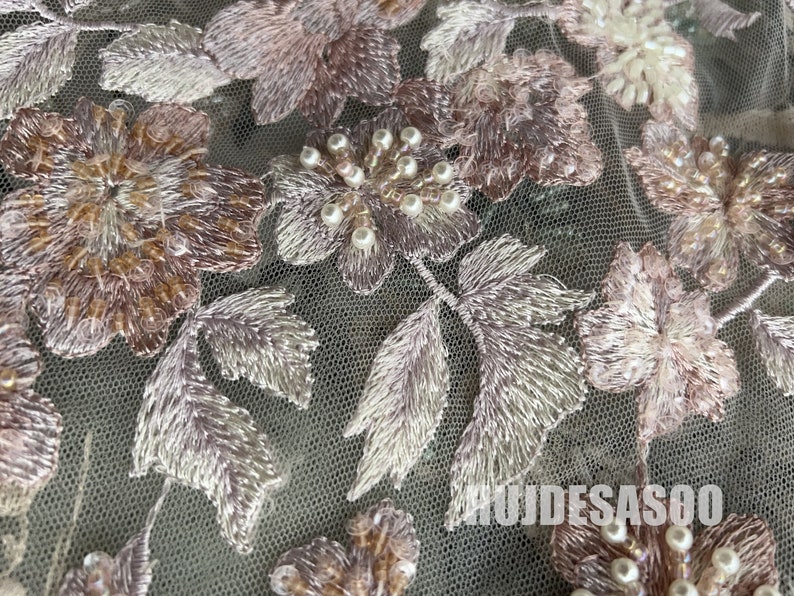 New Lace Embroidery Beaded Tube Embroidery Beaded Wedding Dress Lace ...