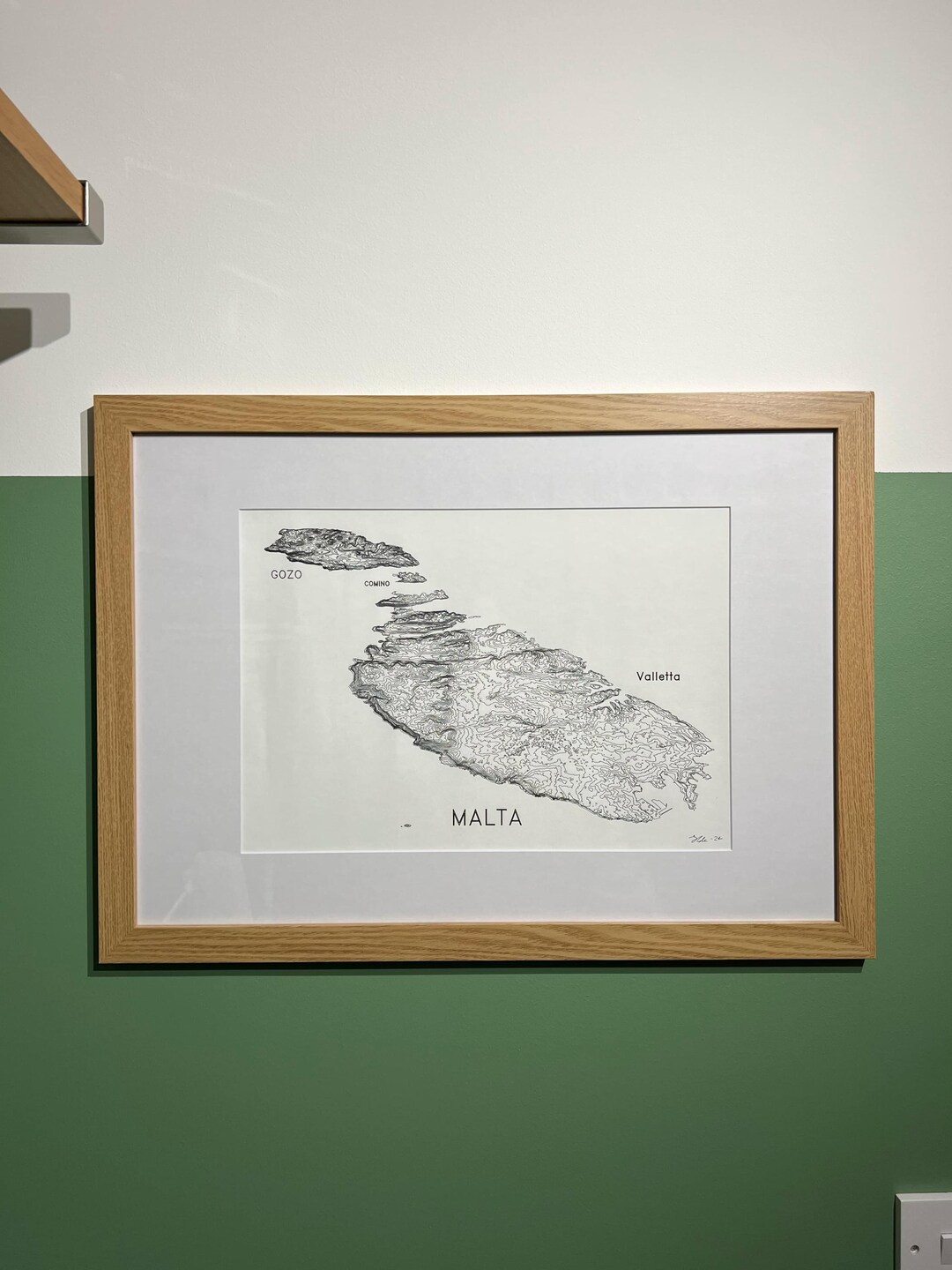Topographical Map of Malta - A3 Plotted Poster - Made to Order - Etsy
