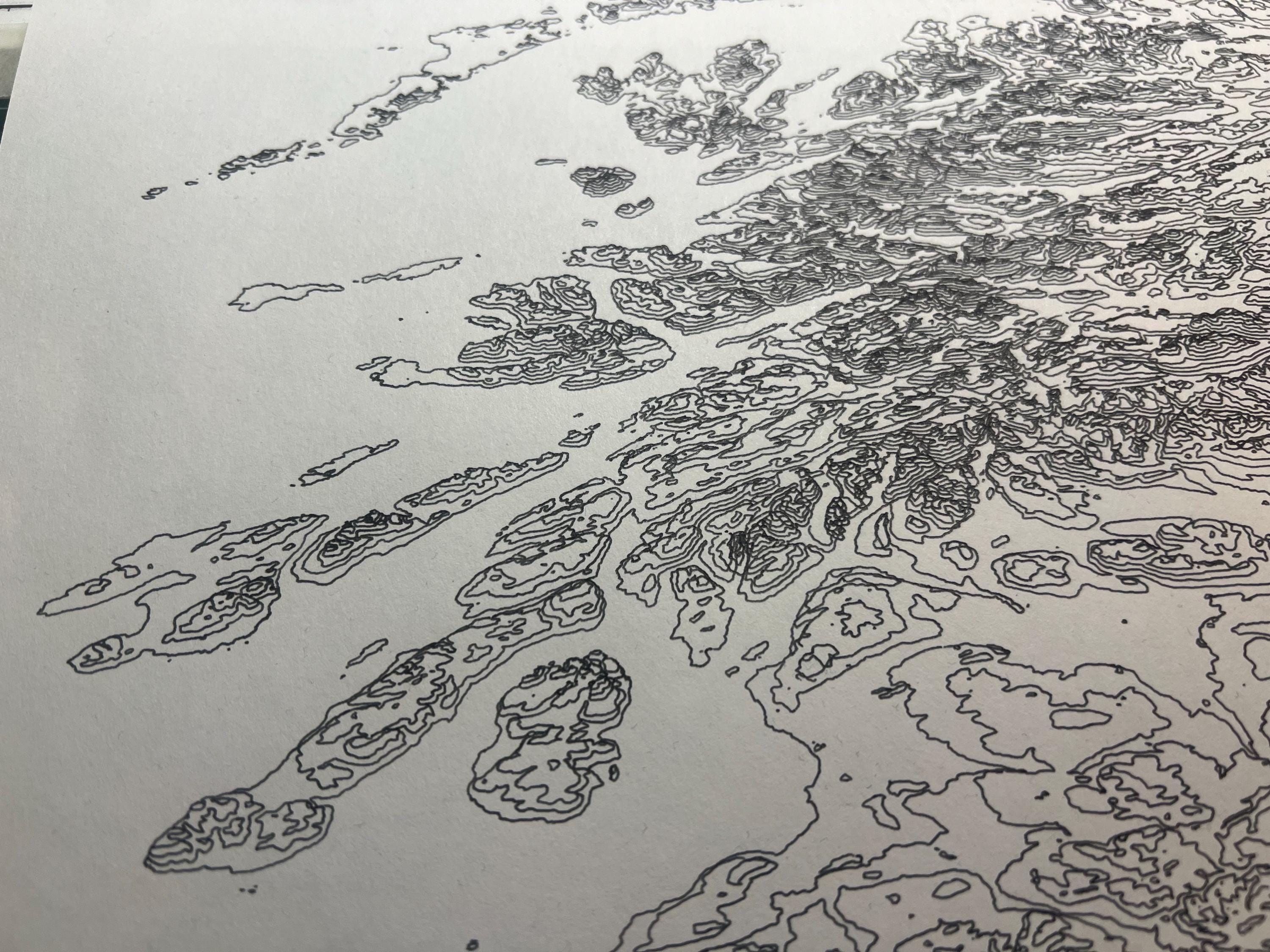 Topographical Map of Scotland - Etsy