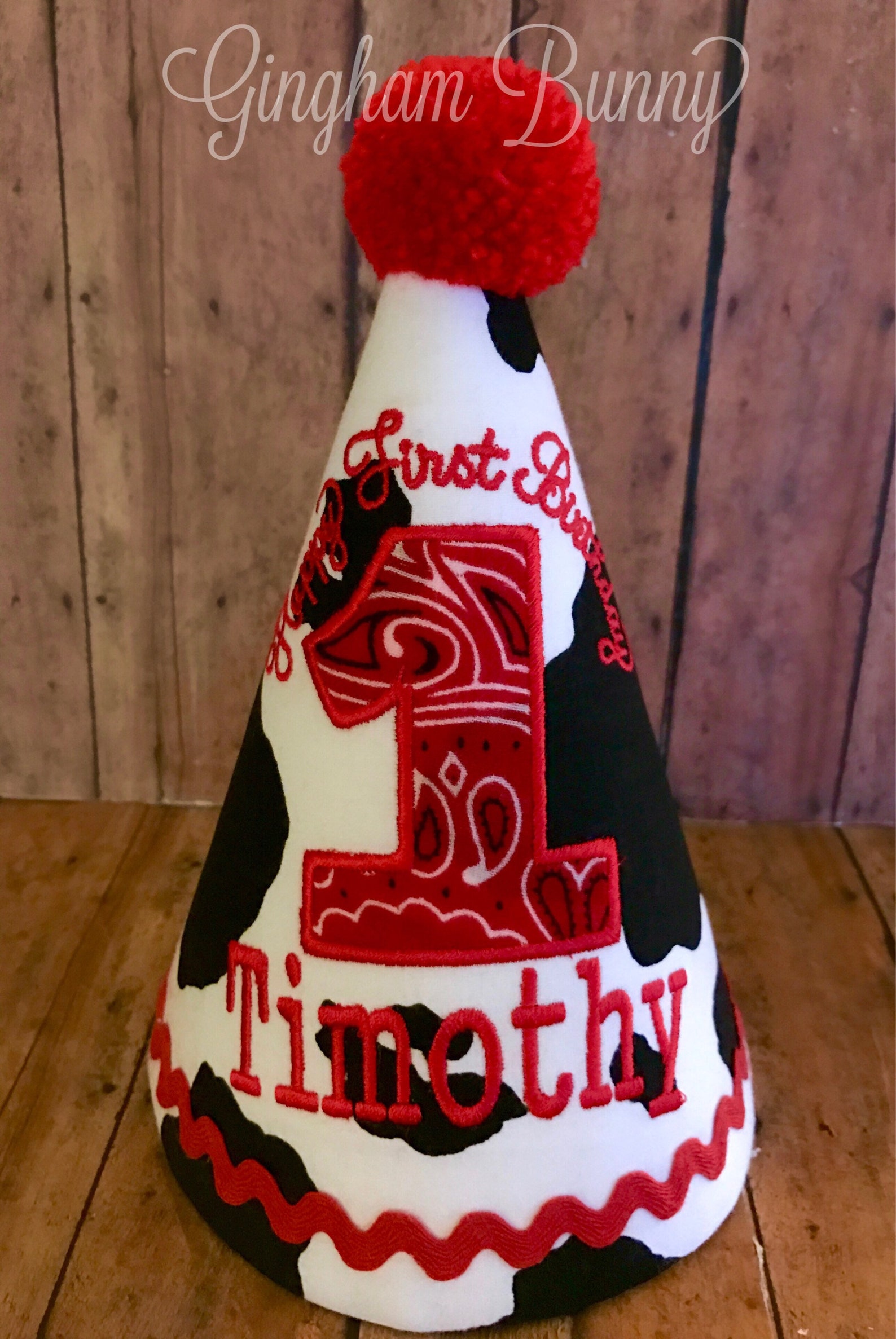 Barnyard Birthday Barnyard Cake Smash Cow Birthday Gingham - Etsy