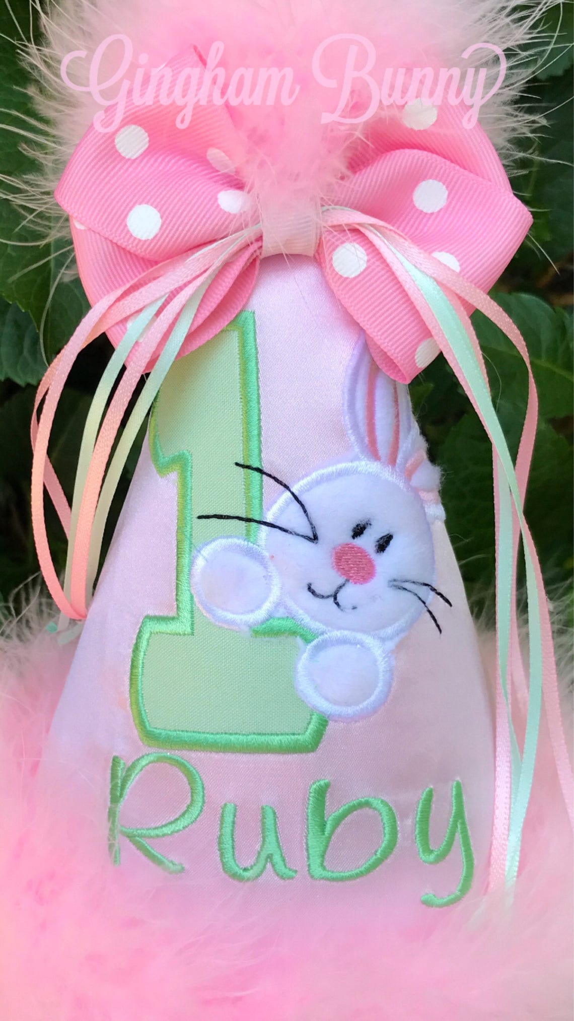 Bunny Birthday Hat Bunny 1st Birthday Hat Rabbit Birthday - Etsy