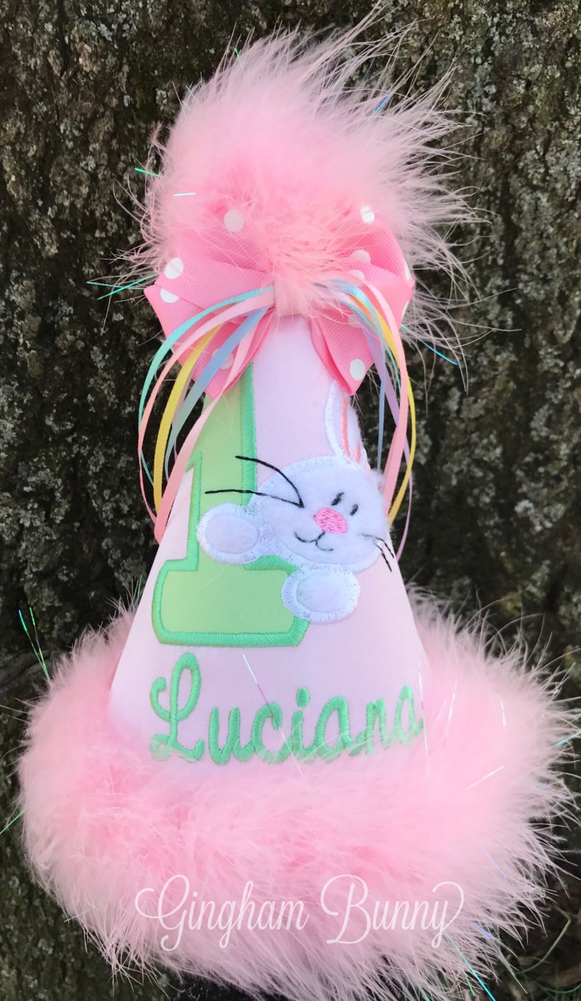 Bunny Birthday Hat Bunny 1st Birthday Hat Rabbit Birthday - Etsy