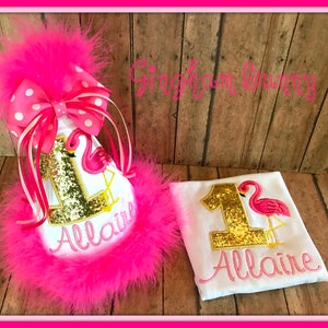 FLAMINGO Birthday Hat, Flamingle Birthday, Flamingle Cake Smash ...