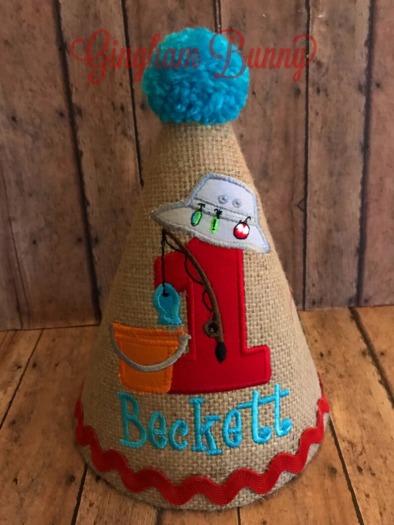 Fishing Birthday Hat Ofishally ONE Fishing 1st Birthday | Etsy