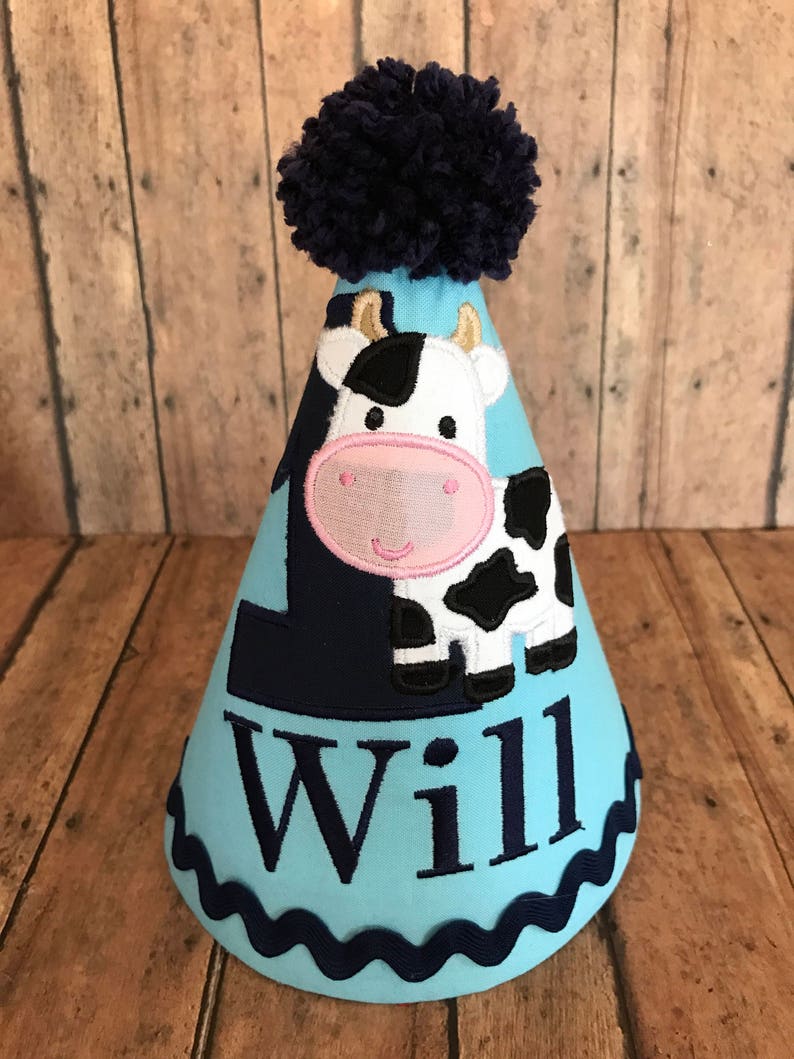 Cow Birthday Hat Farm Birthday Hat Cow Cake Smash Farm Cake - Etsy