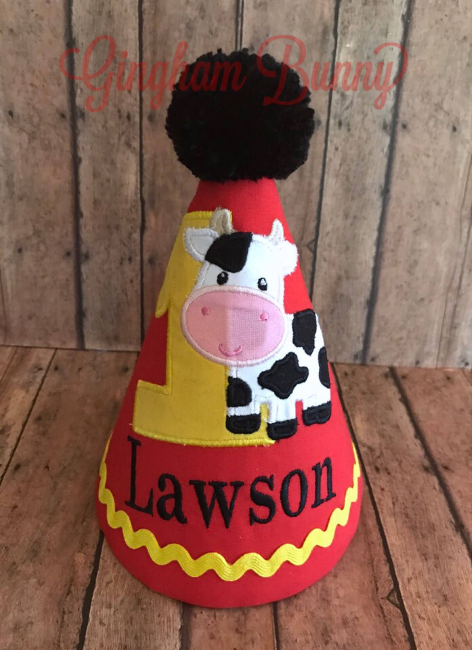 Cow Birthday Hat OR Horse Birthday Hat Barnyard Hat | Etsy