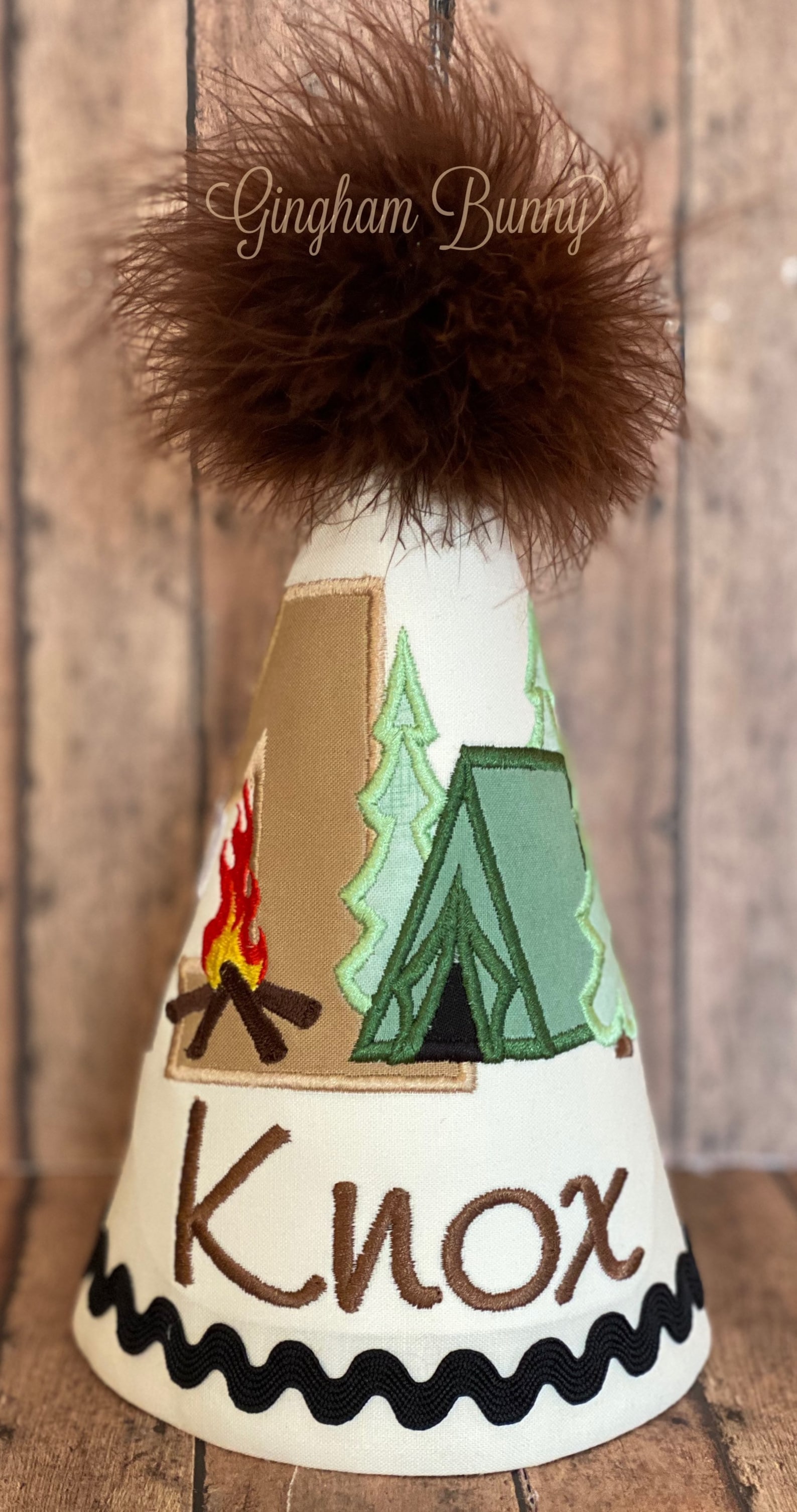 Camping Birthday Hat Tent Birthday Hat Campfire Birthday | Etsy