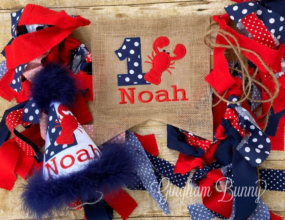 Crawfish Birthday HAT and BANNER Boil Babe Birthday Lobster - Etsy