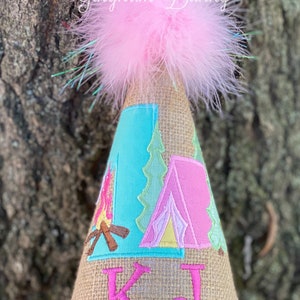 Camping Birthday Hat, Tent Birthday Hat, Campfire Birthday, Camping ...