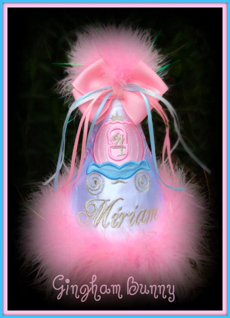 Carriage Birthday Hat Princess Veil Streaming Ribbons First | Etsy