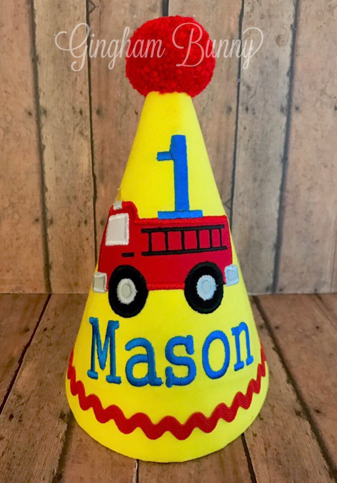 Firetruck, First Birthday Hat, Second Birthday Hat, Cake Smash Hat, by ...