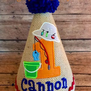 Fishing Birthday Hat Fishing 1st Birthday Baby Boy Fishing - Etsy