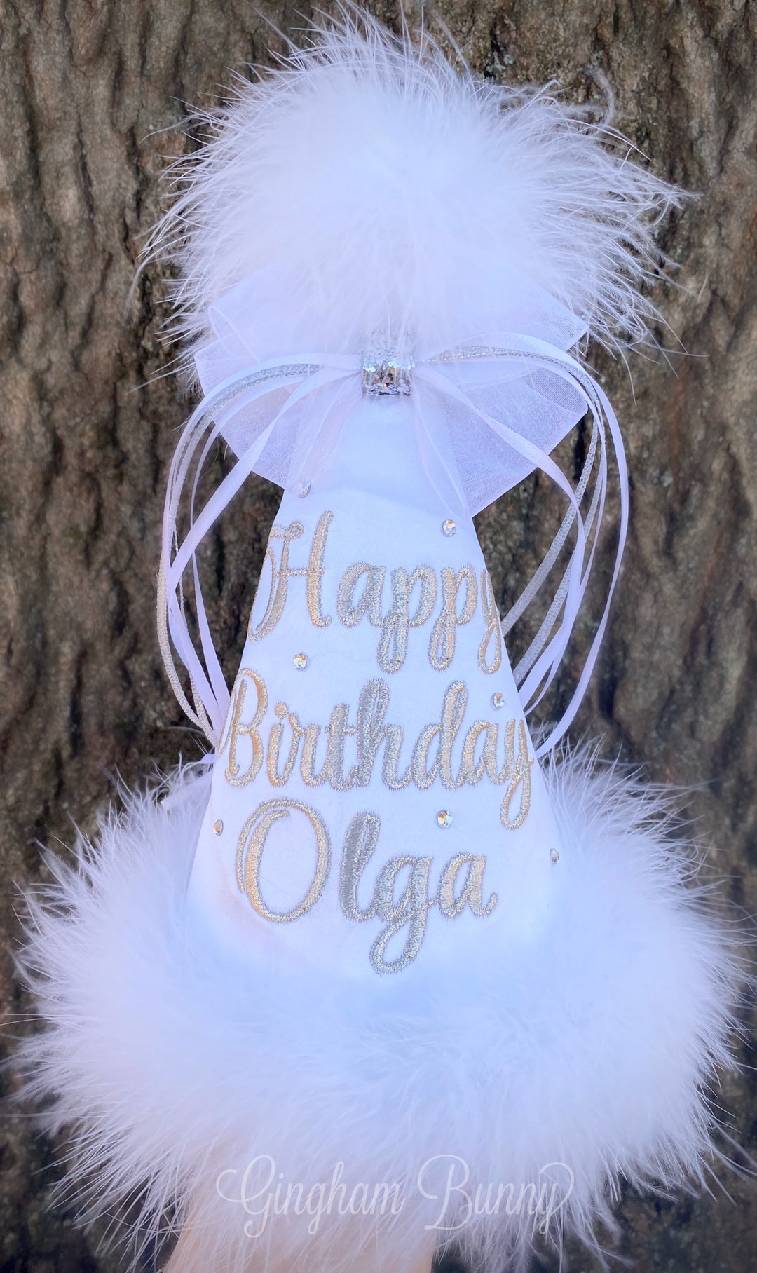 Happy Birthday Hat, Monogrammed Birthday Hat, Personalized Birthday Hat ...