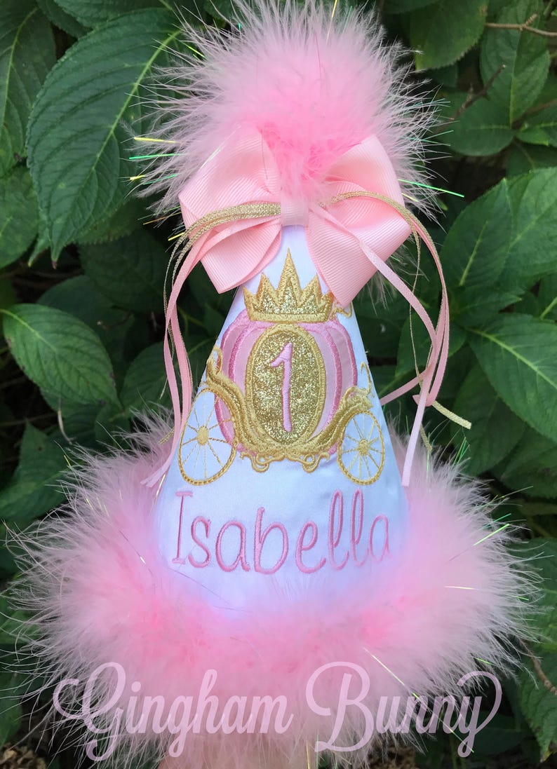 Carriage Birthday Hat Princess Veil Streaming Ribbons First | Etsy