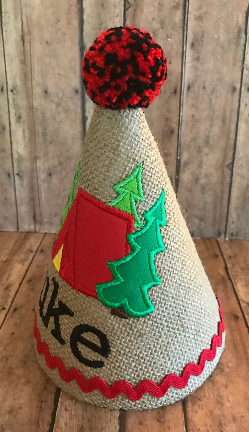 Camping Birthday Hat Tent Birthday Hat Campfire Birthday | Etsy
