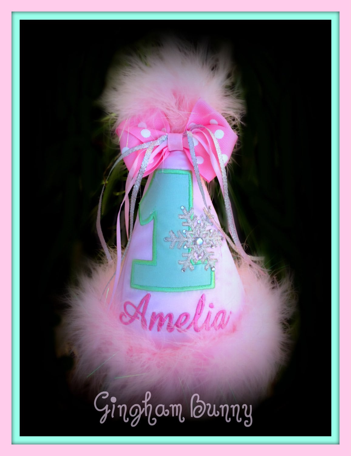 Snowflake Birthday Hat First Birthday Hat Christmas Cake - Etsy