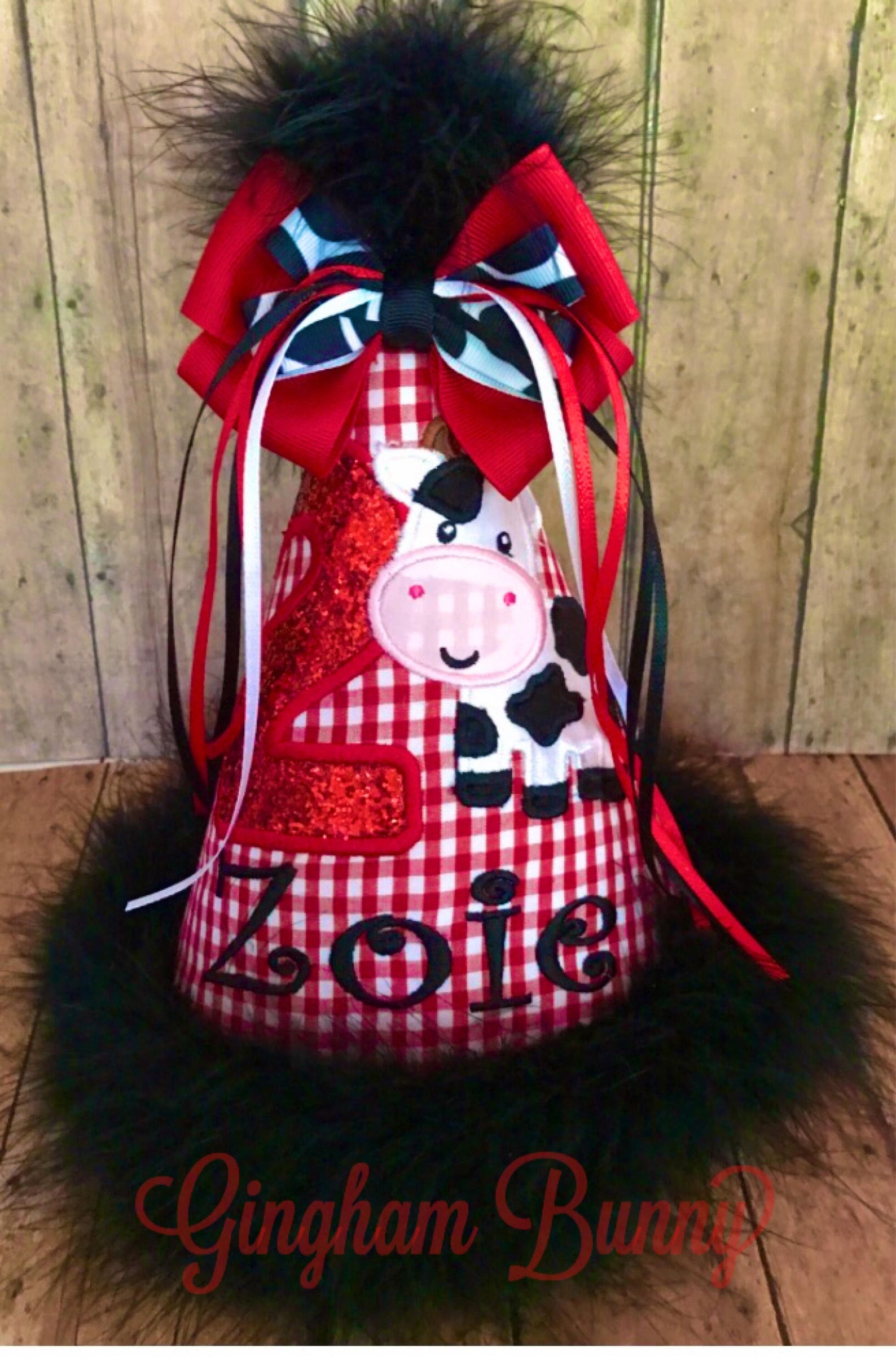 Barnyard Birthday Hat Cow Birthday Hat Look Moo's - Etsy