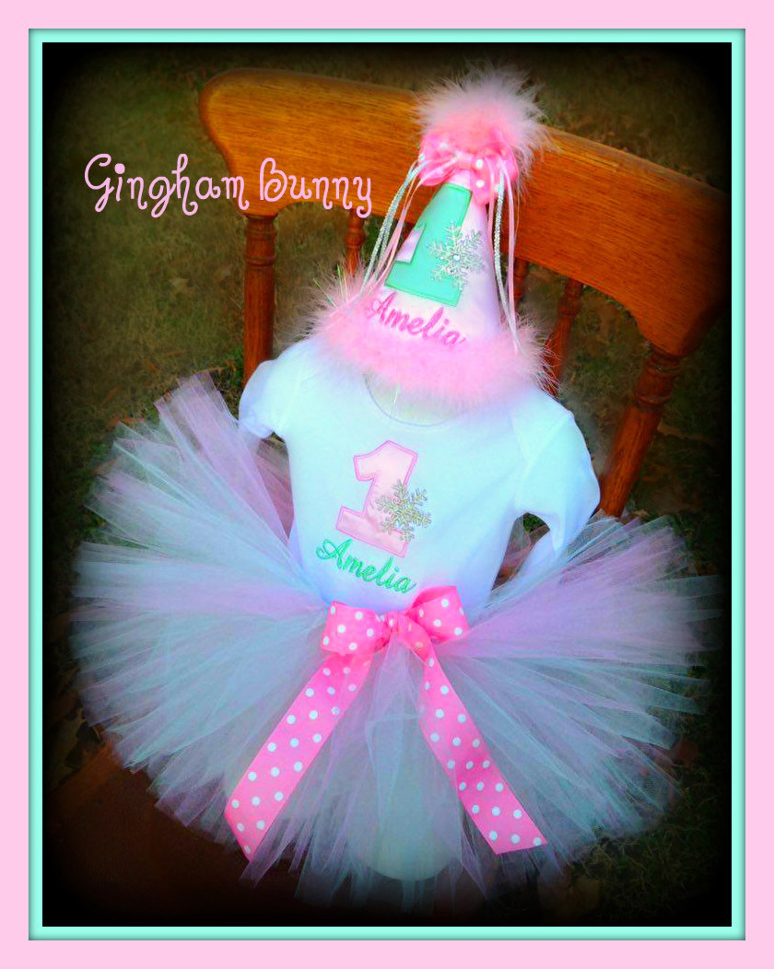 Snowflake Birthday Hat, First Birthday Hat, Christmas Cake Smash ...