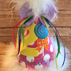 Candy Land Birthday Hat, Lollipop Birthday Hat, Candyland Birthdayyou ...