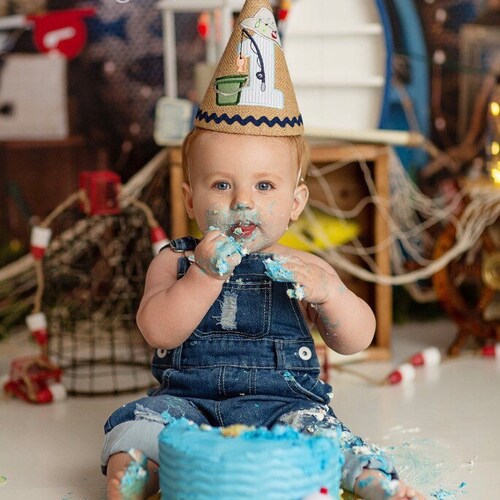 Fishing Cake Smash Fishing Birthday Hat Fishing 1st - Etsy