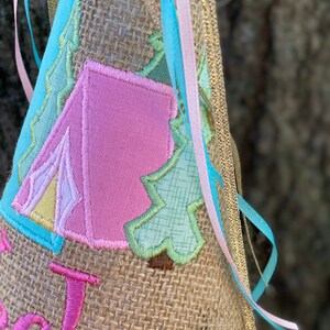 Camping Birthday Hat, Tent Birthday Hat, Campfire Birthday, Camping ...