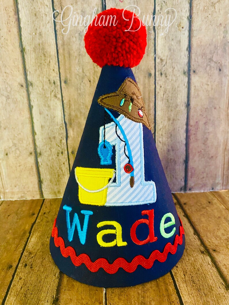 Fishing Birthday Hat Fishing 1st Birthday Baby Boy Fishing - Etsy