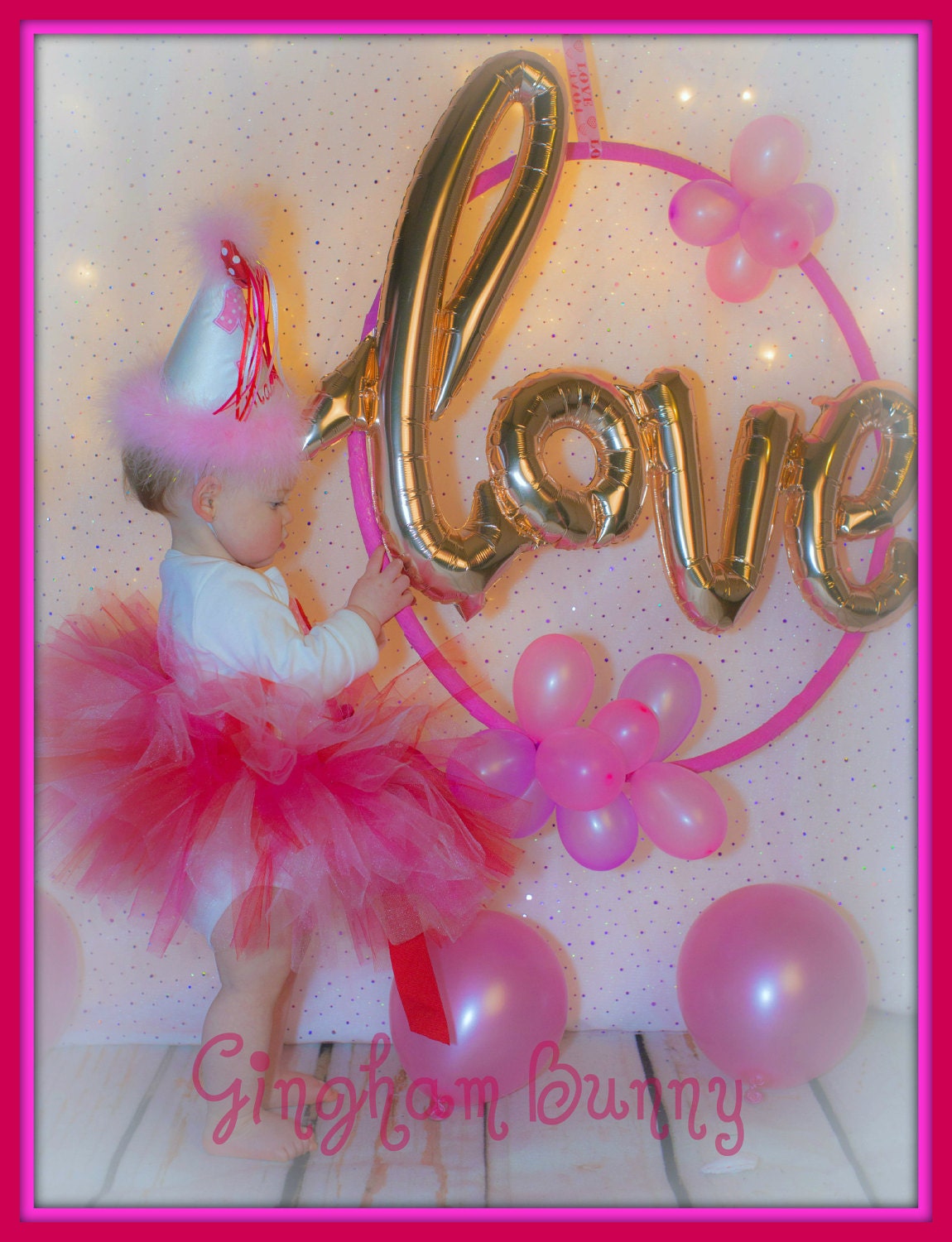 Valentine Cake Smash Valentine Birthday Hat 3 Pc. Set | Etsy