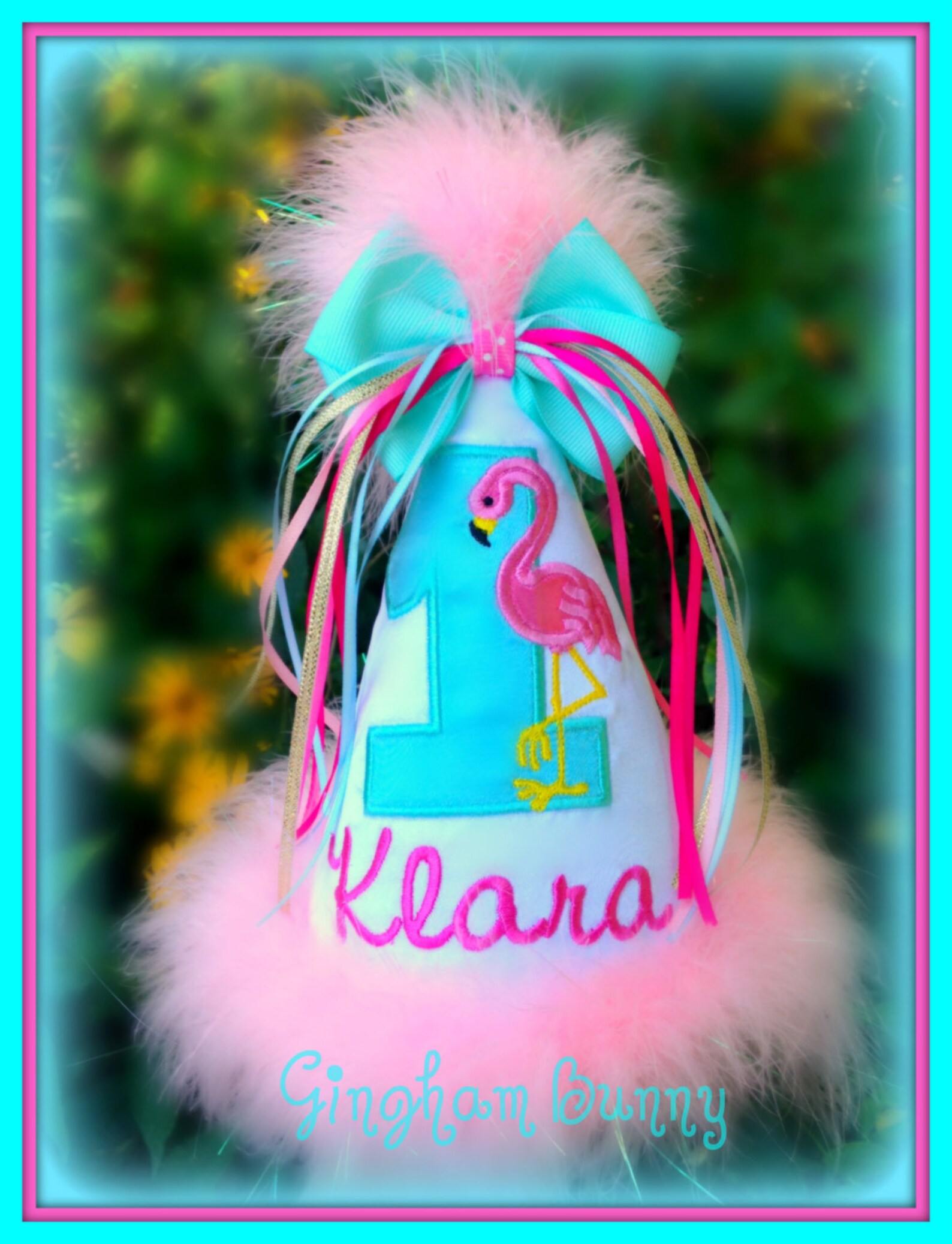 Flamingo First Birthday Hat, Flamingle Birthday Hat, Flamingo Cake ...