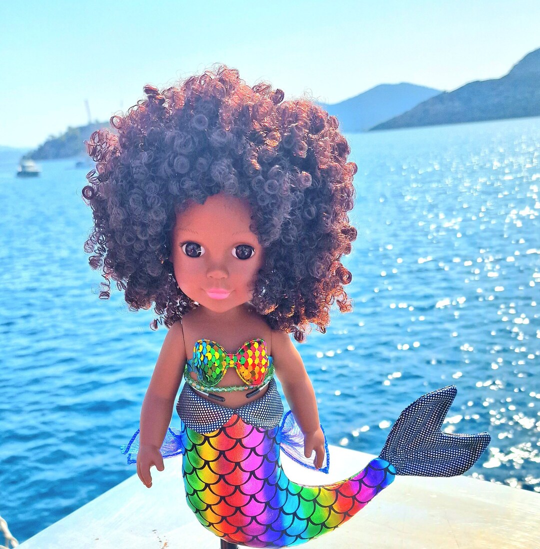 Black Mermaid Magic Doll - Etsy