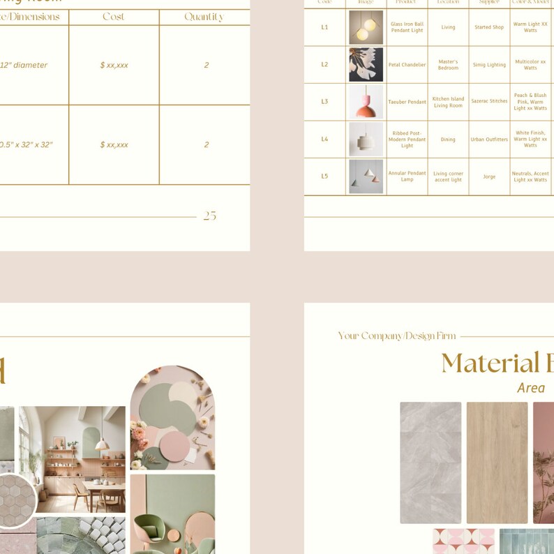 Interior Design Template 3in1 Bundle, Proposal Template, Presentation ...