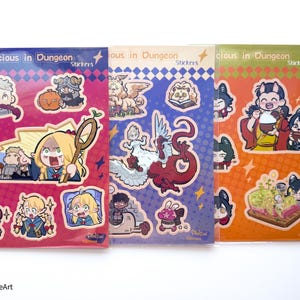 Dungeon Meshi Square Stickers - Etsy